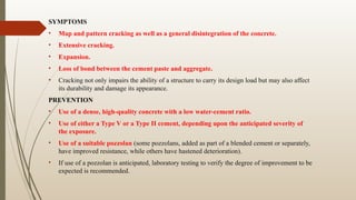 DISTRESS IN CONCRETE, CAUSES OF DISTRESS IN CONCRETE, PREVENTIVE ...