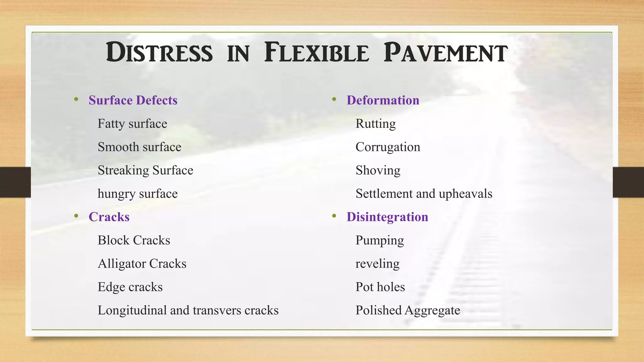 Distress in flexible pavement | PDF