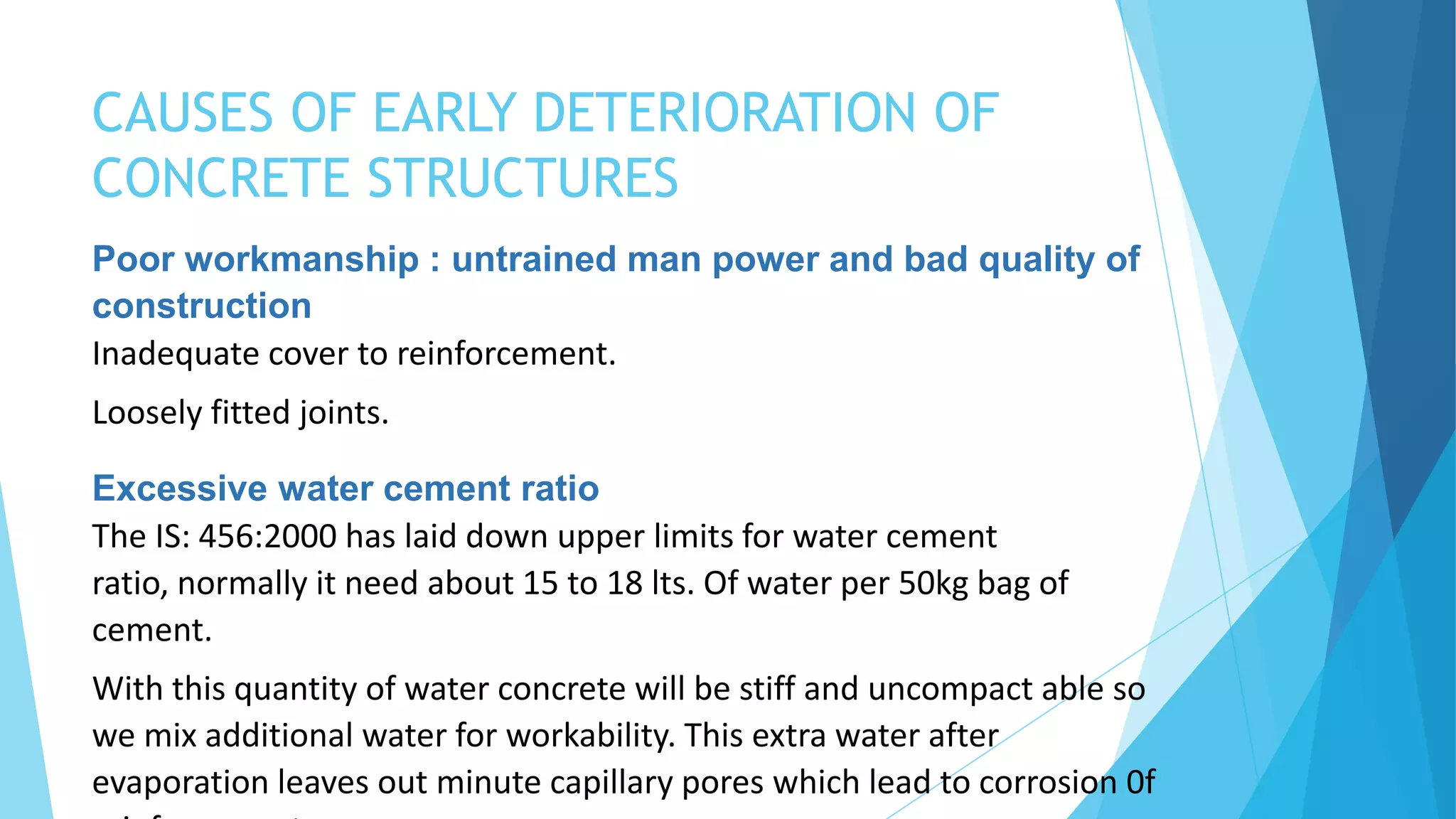 Distress of concrete structures & their repair techniques | PPTX