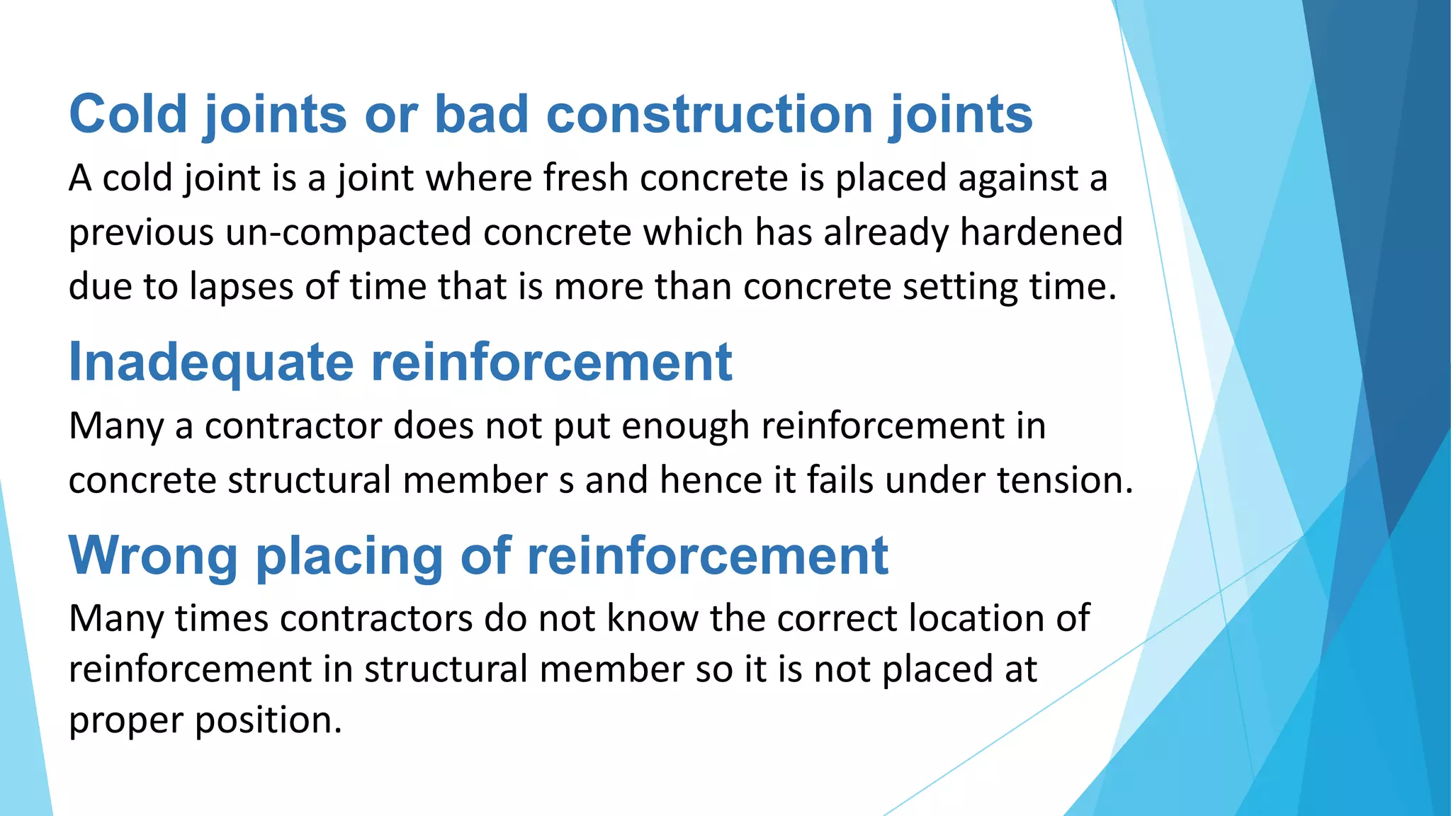 Distress of concrete structures & their repair techniques | PPTX
