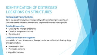 Distress of concrete structures & their repair techniques | PPTX