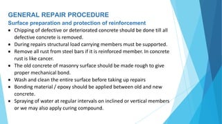 Distress of concrete structures & their repair techniques | PPTX