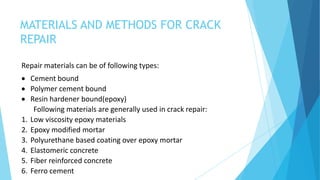 Distress of concrete structures & their repair techniques | PPTX
