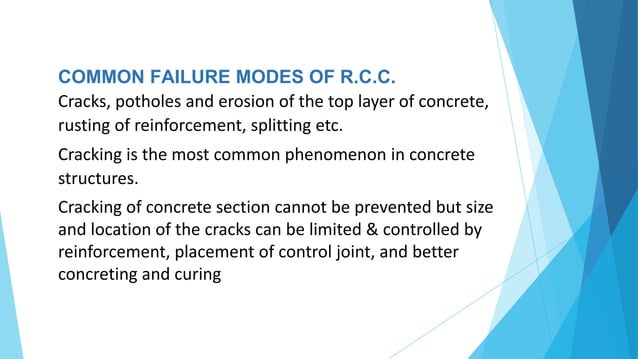 Distress of concrete structures & their repair techniques | PPTX