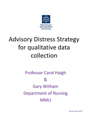 Distress protocol (review in 2020) | PDF