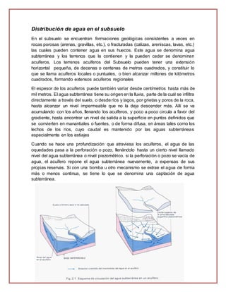 Distribución de agua en el subsuelo | DOCX