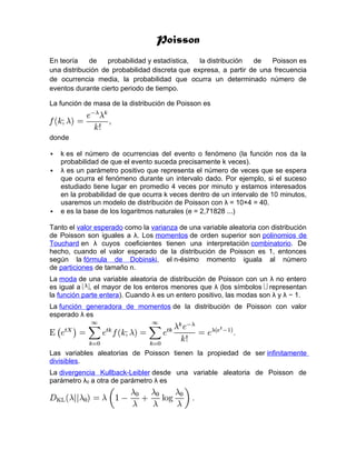 Distribución de Bernoulli,poisson,gama,T-studentt | DOC