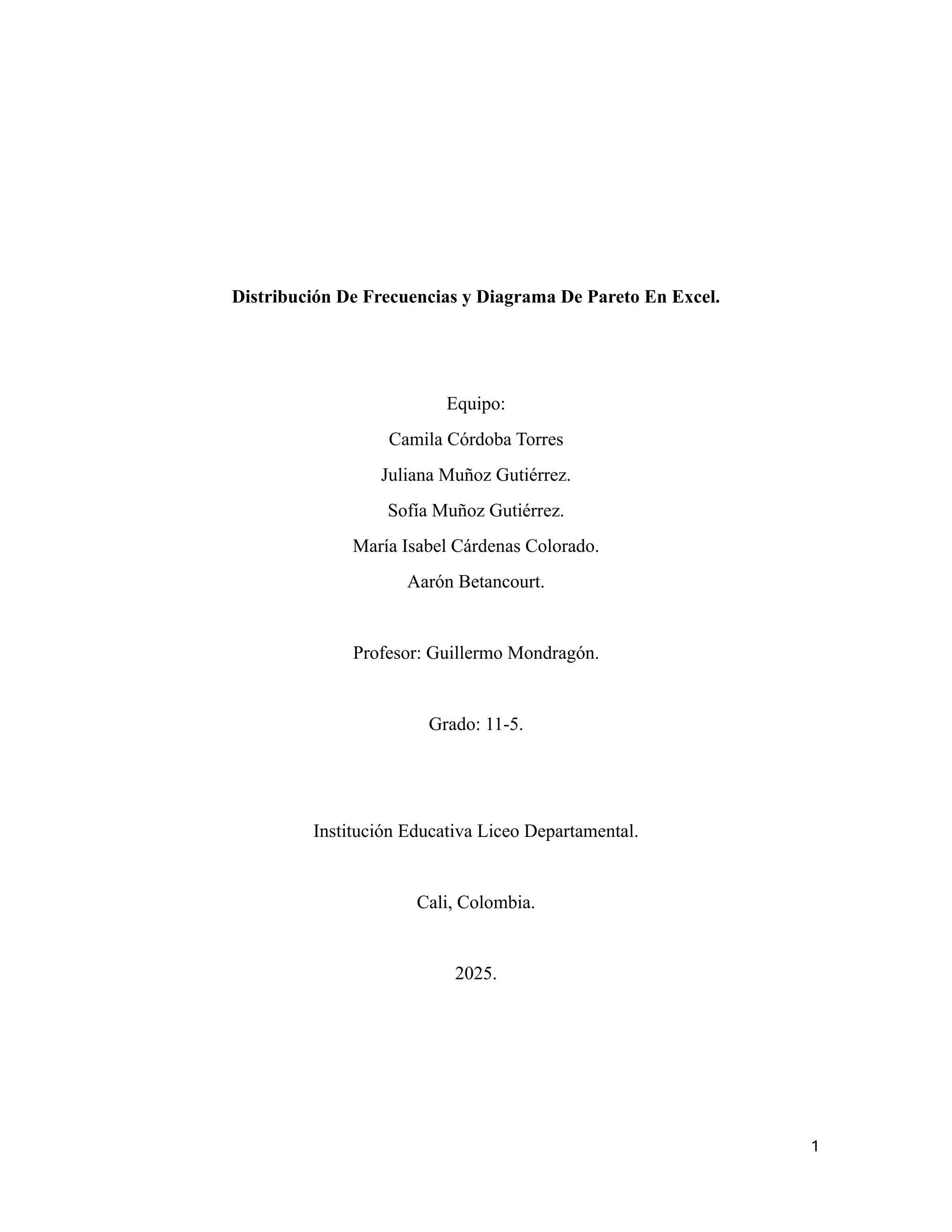 Distribución De Frecuencias y Diagrama De Pareto En Excel..pdf