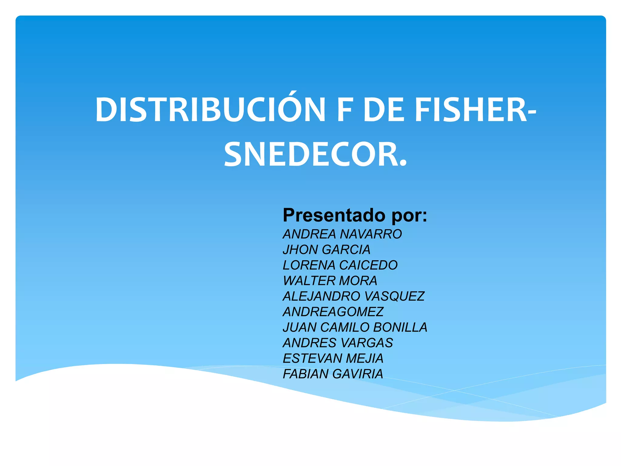 Distribución f de fisher snedecor | PDF