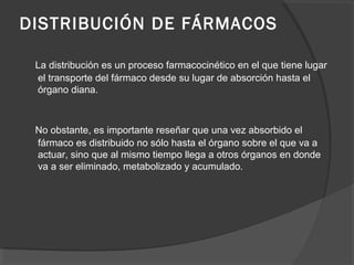 Distribucion delos farmacos | PPT