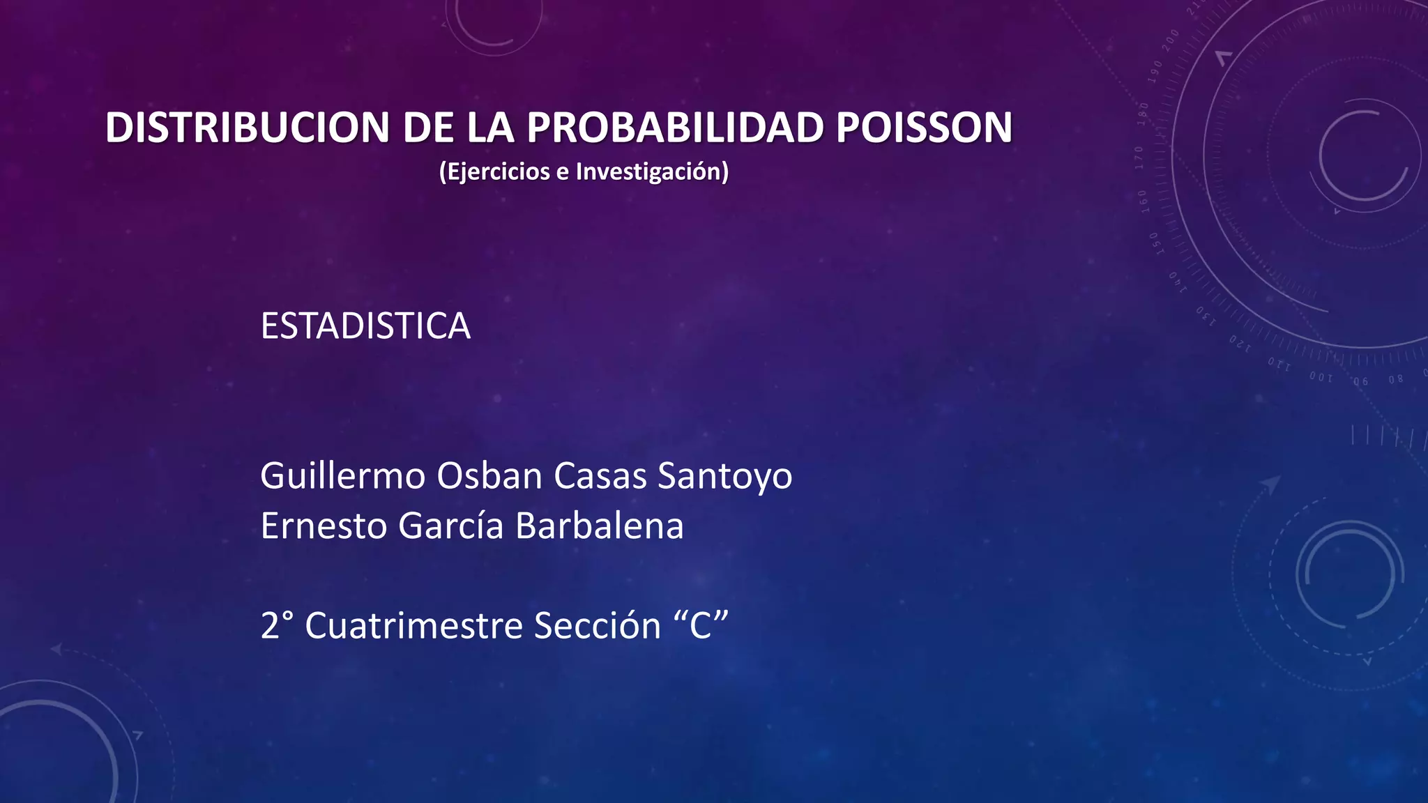 Distribucion de la probabilidad "POISSON" | PPTX