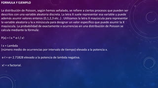 Distribucion de la probabilidad "POISSON" | PPTX