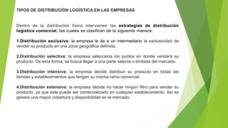 DISTRIBUCION DE PRODUCTOS BASISCOS DE LAS EMPRESAS | PPTX