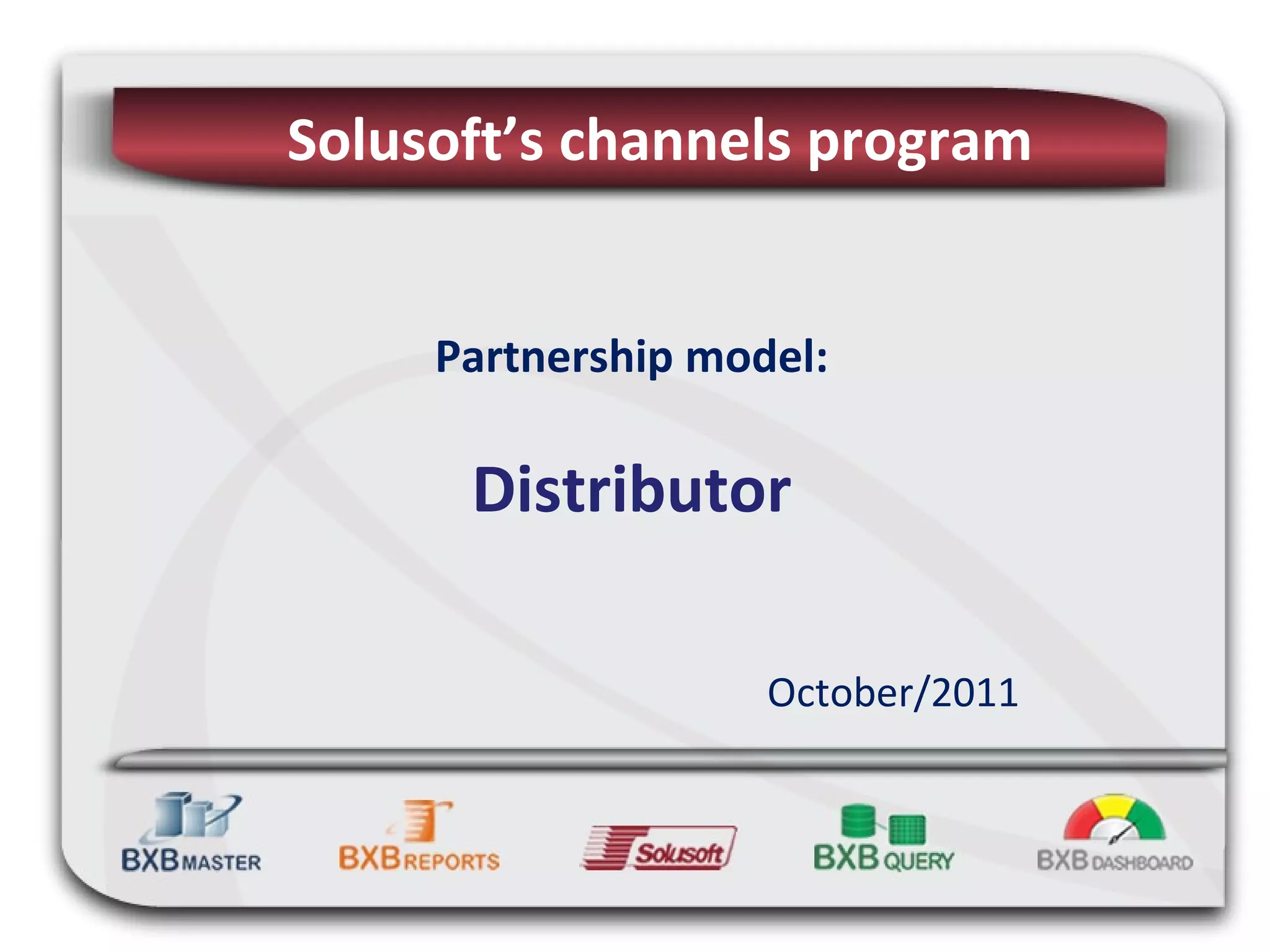 Partnership: Distributor model | PPT