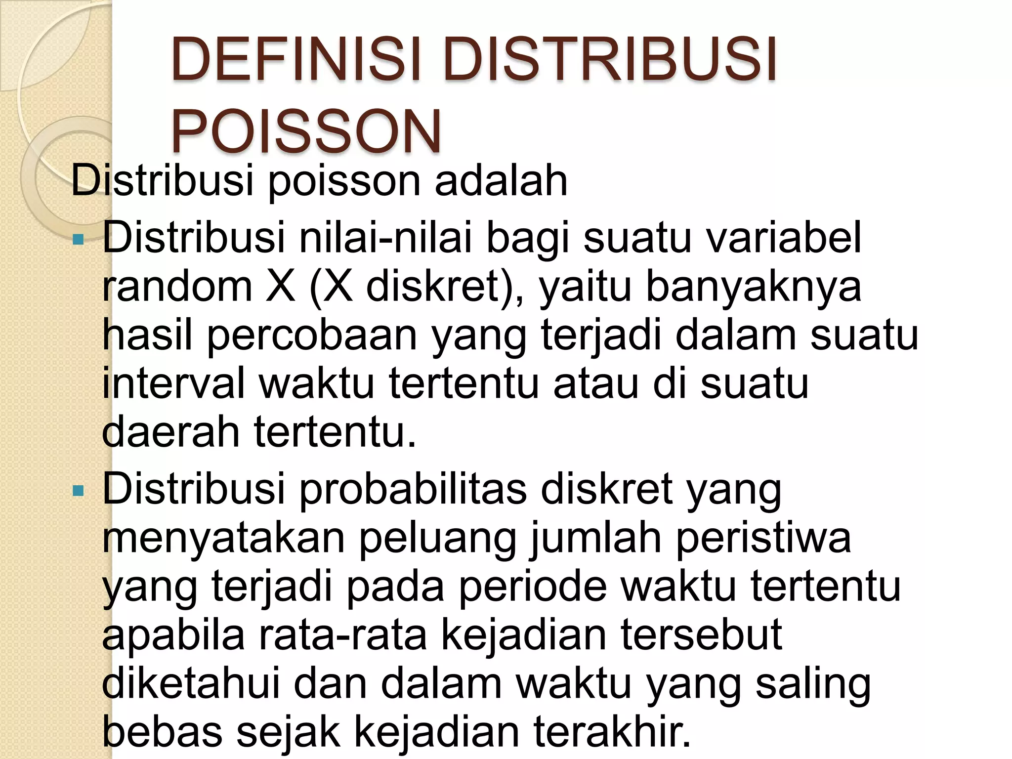 Distribusi probabilitas-diskrit-poisson | PPTX