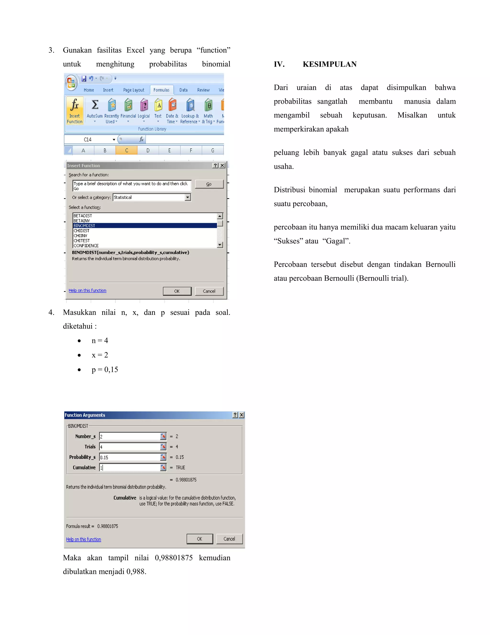 Distribusi binomial | PDF