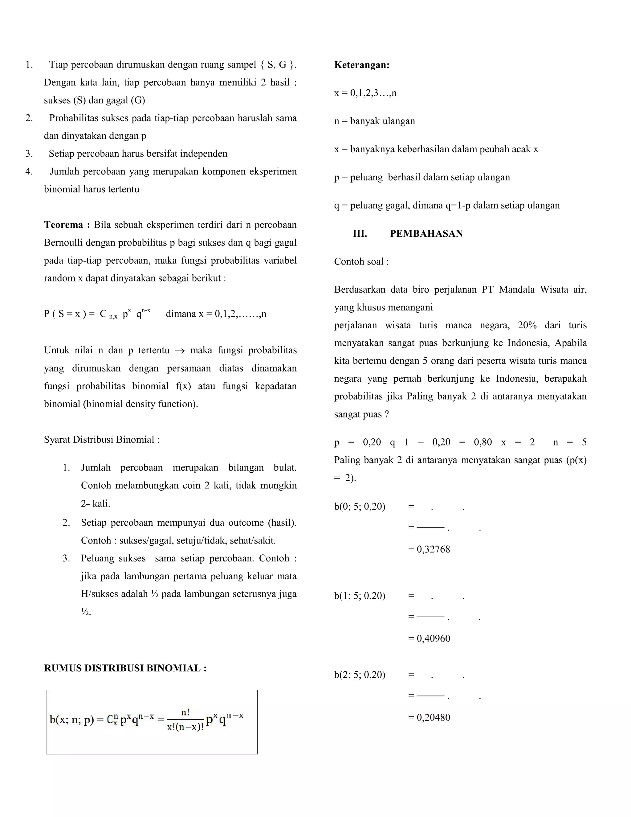 Distribusi binomial | PDF