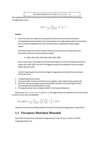 Distribusi binomial | DOCX