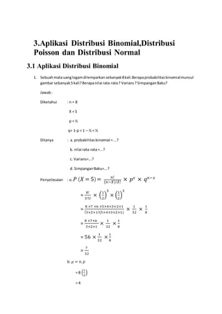 Distribusi binomial | DOCX