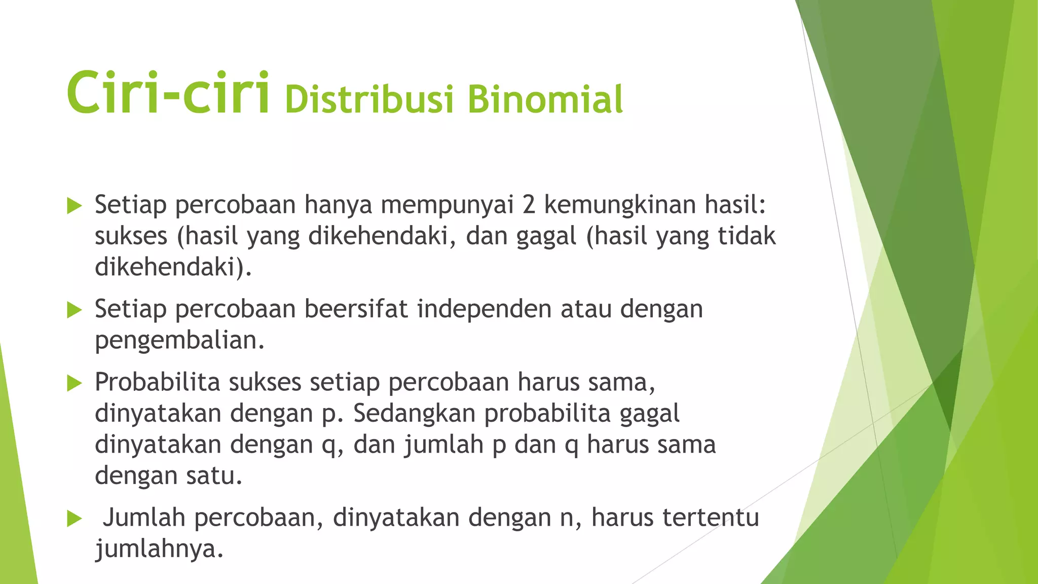 Distribusi binomial dan distribusi poisson | PPTX