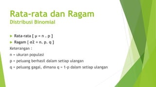 Distribusi binomial dan distribusi poisson | PPTX