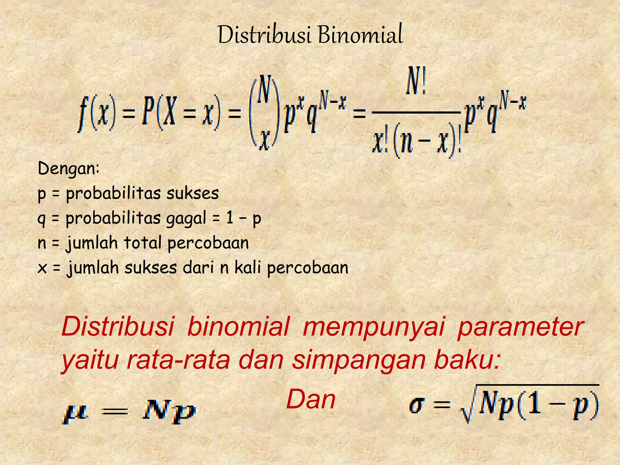 Distribusi binomial dan poisson | PPTX
