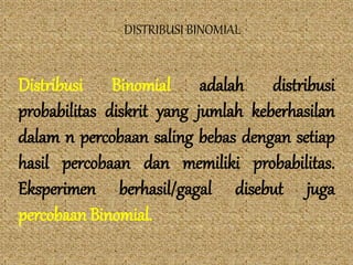 Distribusi binomial dan poisson | PPTX