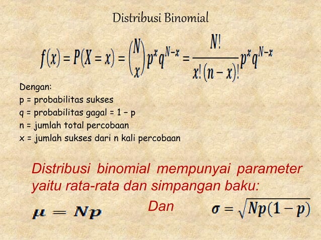 Distribusi binomial dan poisson | PPTX