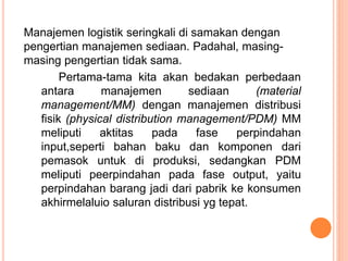 Distribusi dan transportasi | PPTX