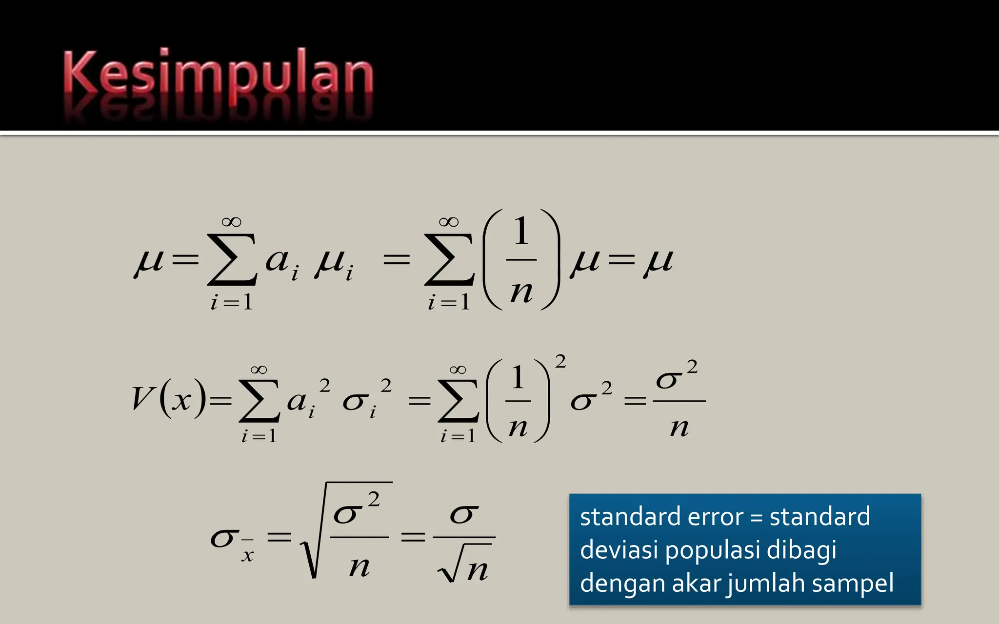 DISTRIBUSI DARI SAMPLING materi statistik.pptx