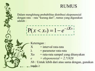Distribusi eksponensial | PPTX