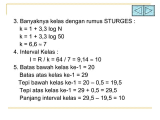 Daftar Distribusi Frekuensi | PPT