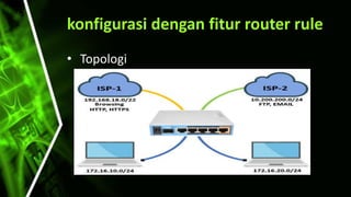 Distribusi jalur internet dengan mikrotik | PPTX