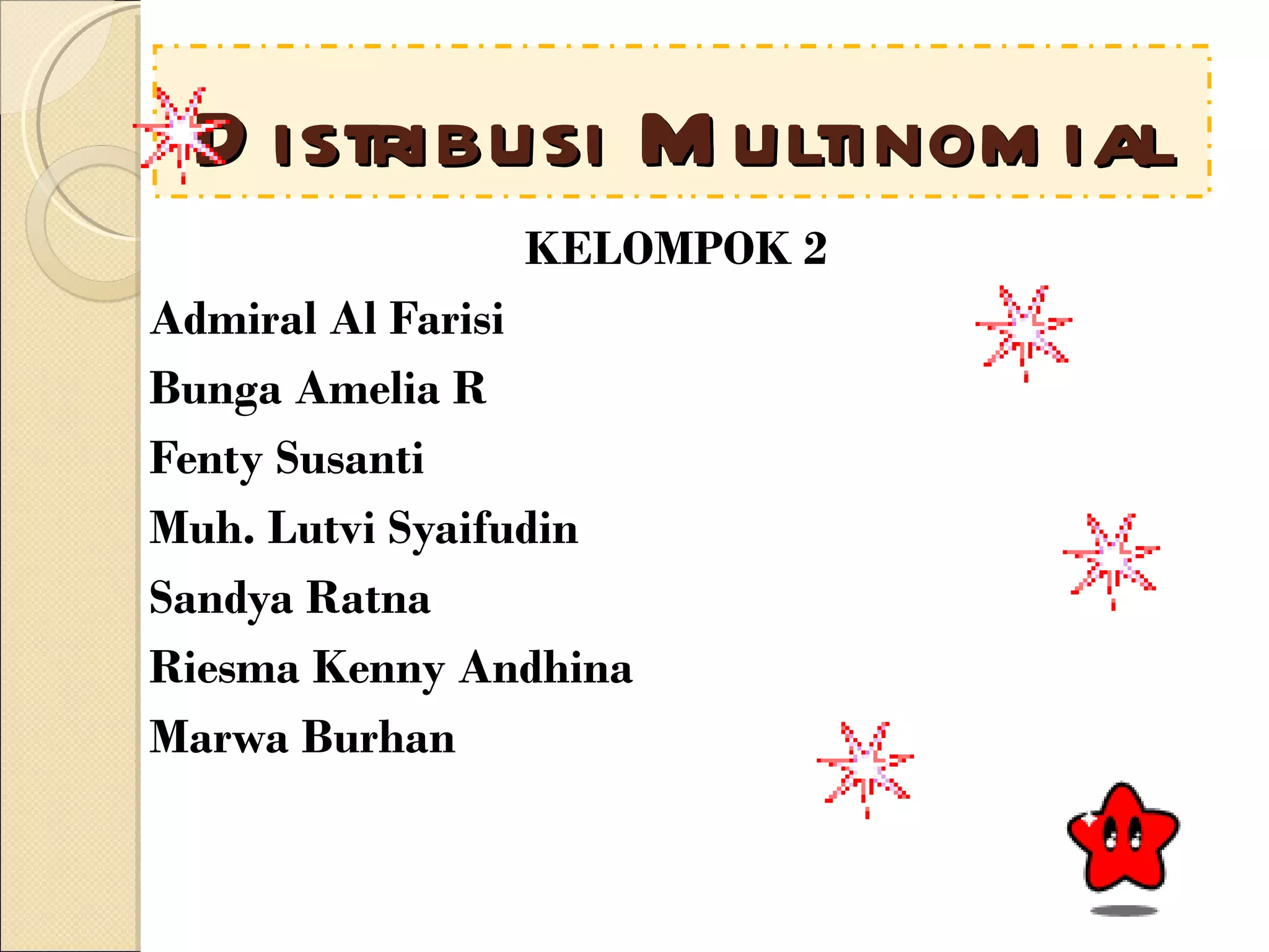 Distribusi multinomial | PPT