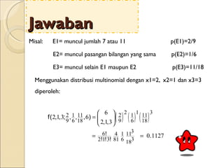 Distribusi multinomial | PPT