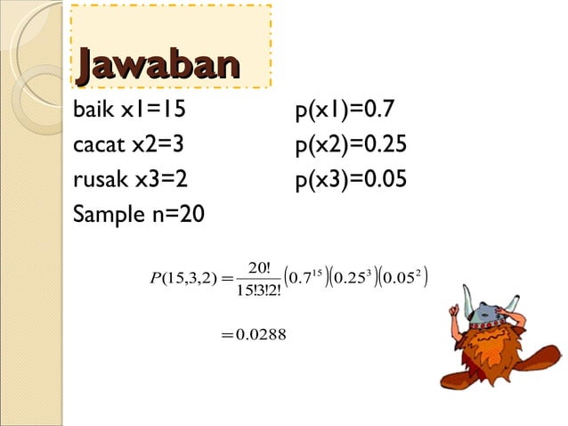 Distribusi multinomial | PPT