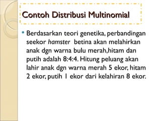 Distribusi multinomial | PPT