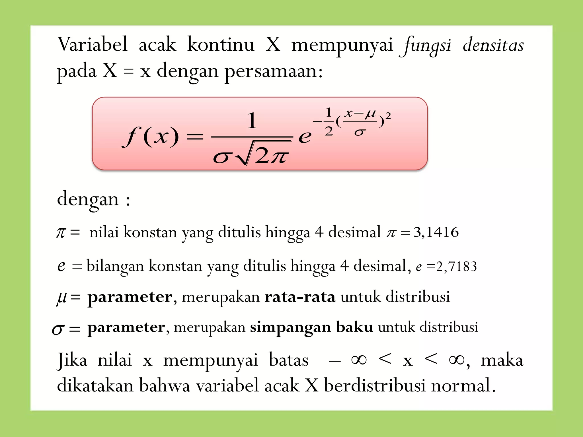 Distribusi normal | PDF