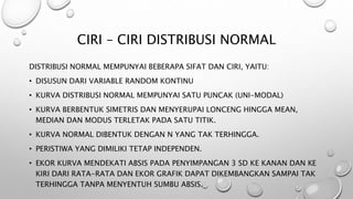 Distribusi normal dan aplikasinya | PPTX