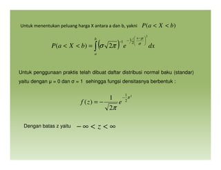 Distribusi normal, f,t | PDF