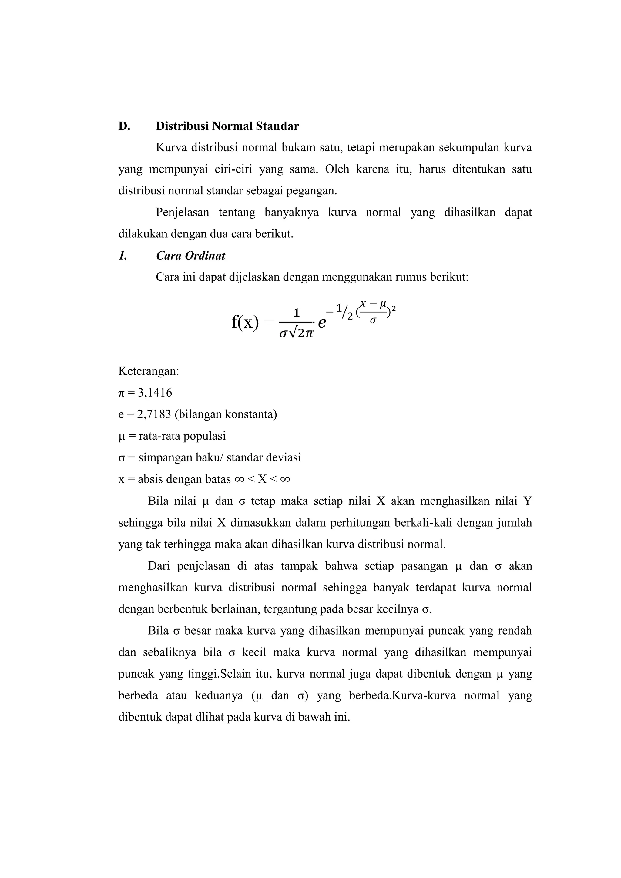 Distribusi normal kelompok 9 | DOCX