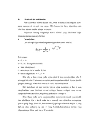 Distribusi normal kelompok 9 | DOCX