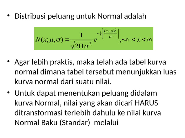 DISTRIBUSI PELUANG NORMAL MENGGUNAKAN R STUDIO | PPTX