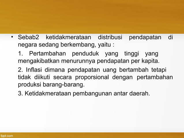 Distribusi Pendapatan (Mata Kuliah Ilmu Gizi) | PPT