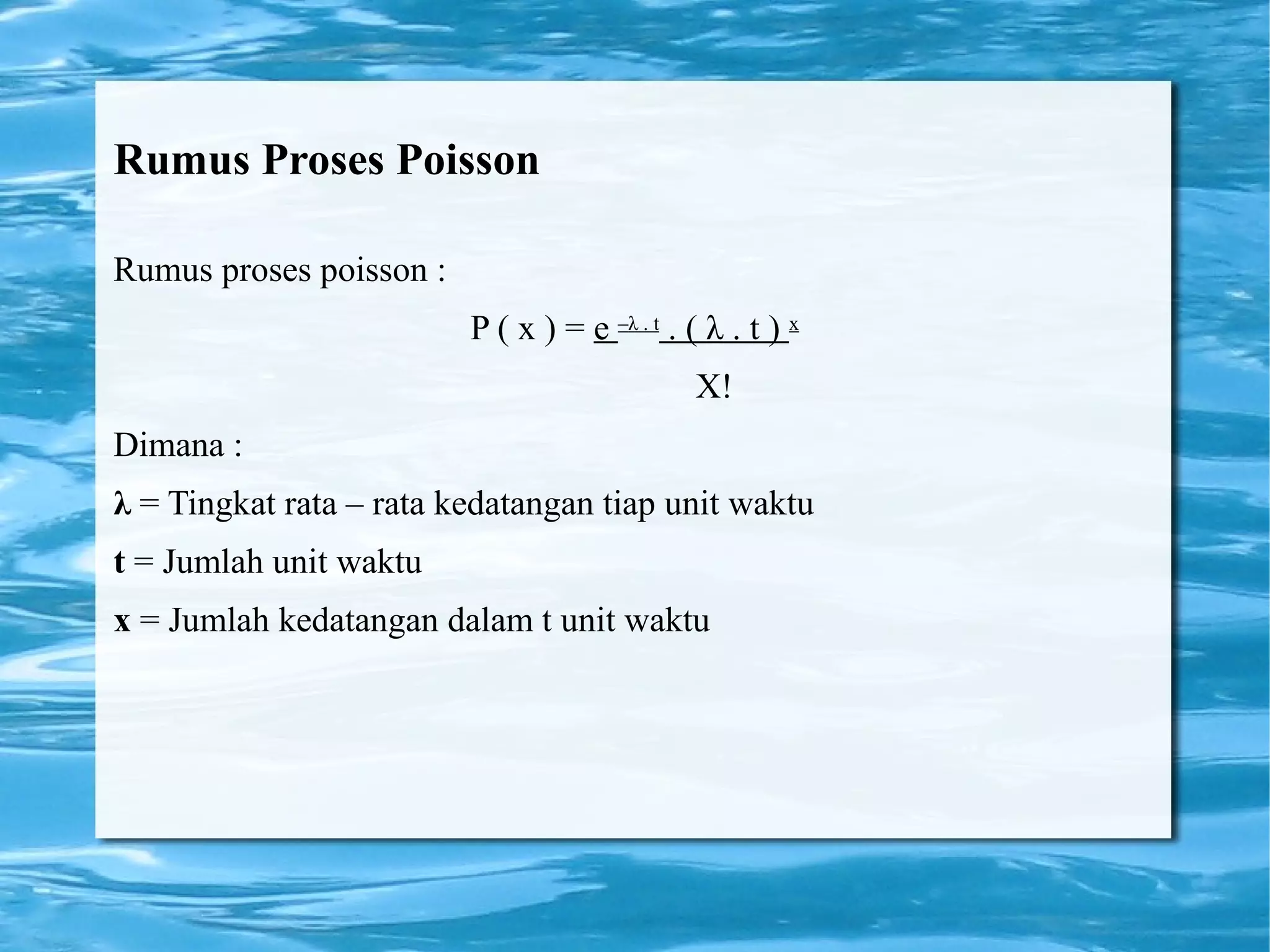 Distribusi poisson | ODP