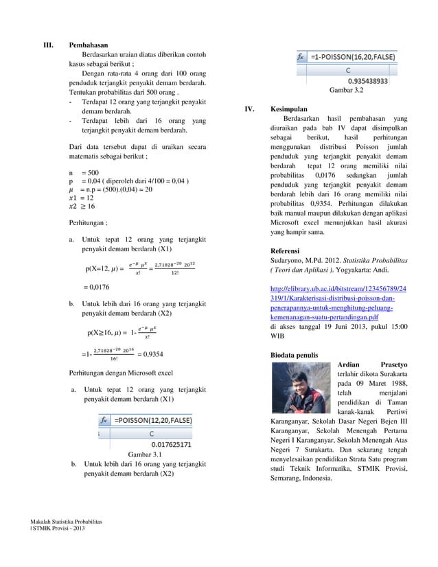 Distribusi poisson | PDF