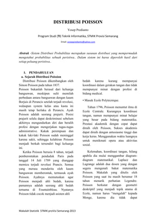 Distribusi poisson | PDF