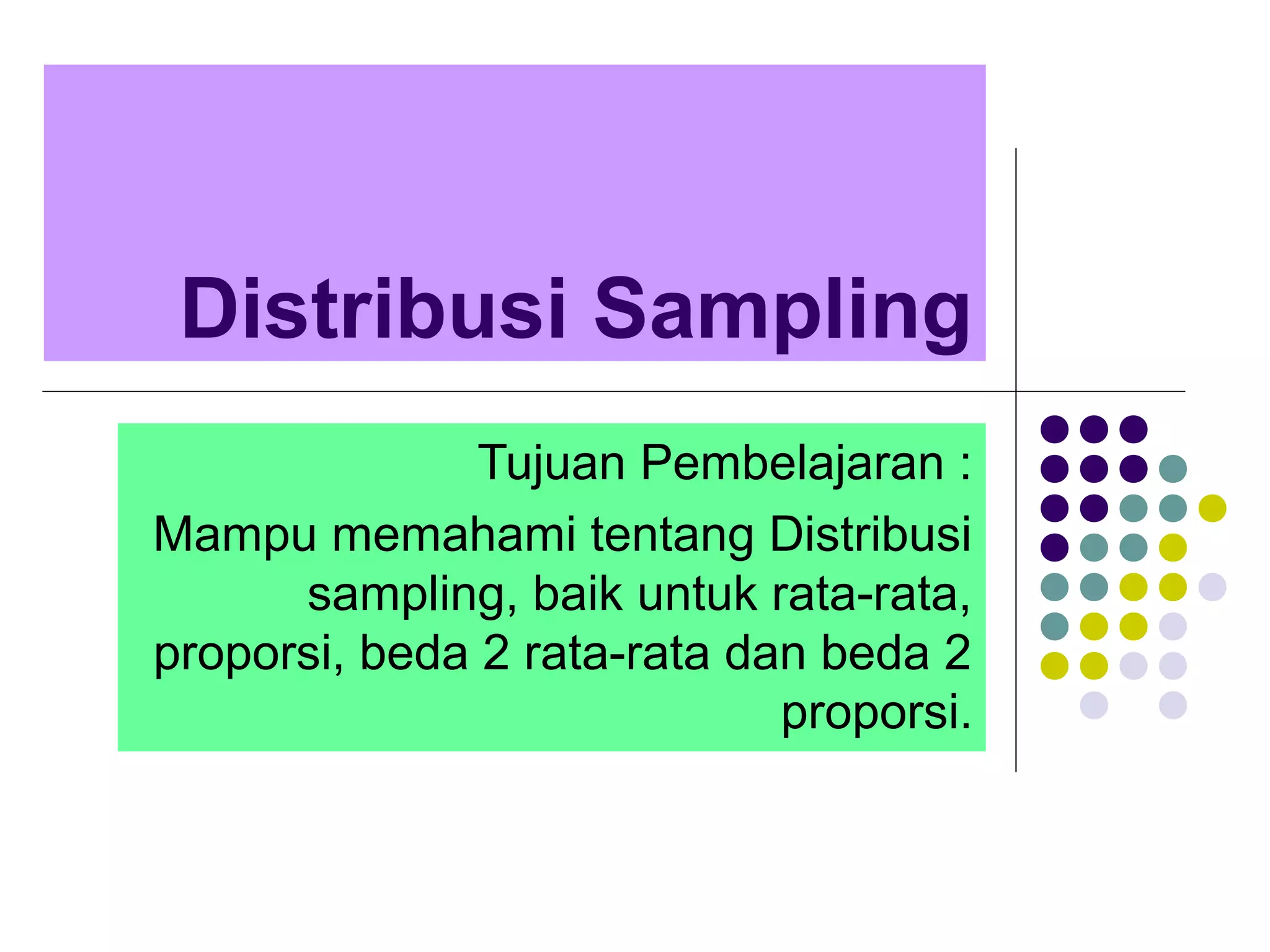 Distribusi sampling | PPT