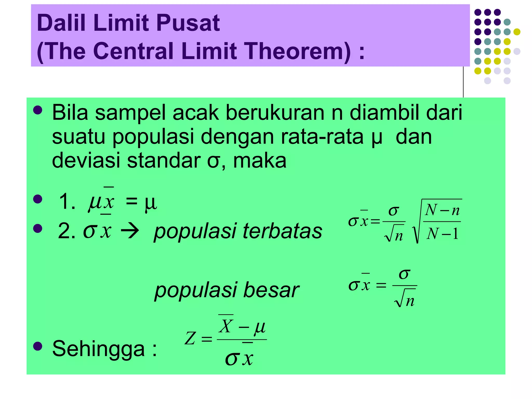 Distribusi sampling | PPT