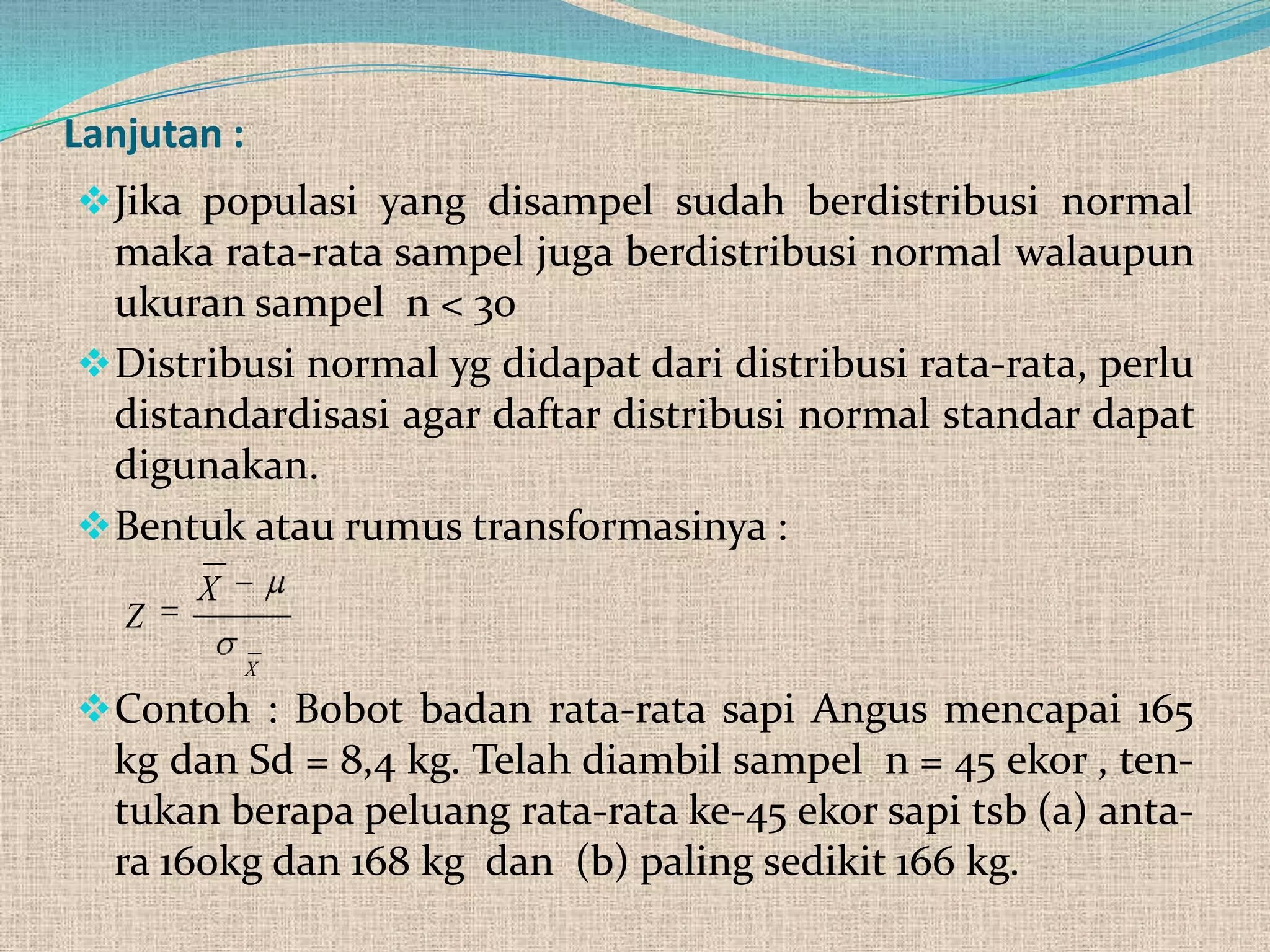 Distribusi sampling | PPTX